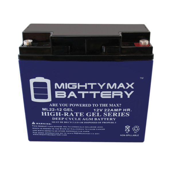 12V 22AH GEL Battery Replacement for NPower Flex XL Powerpack ...