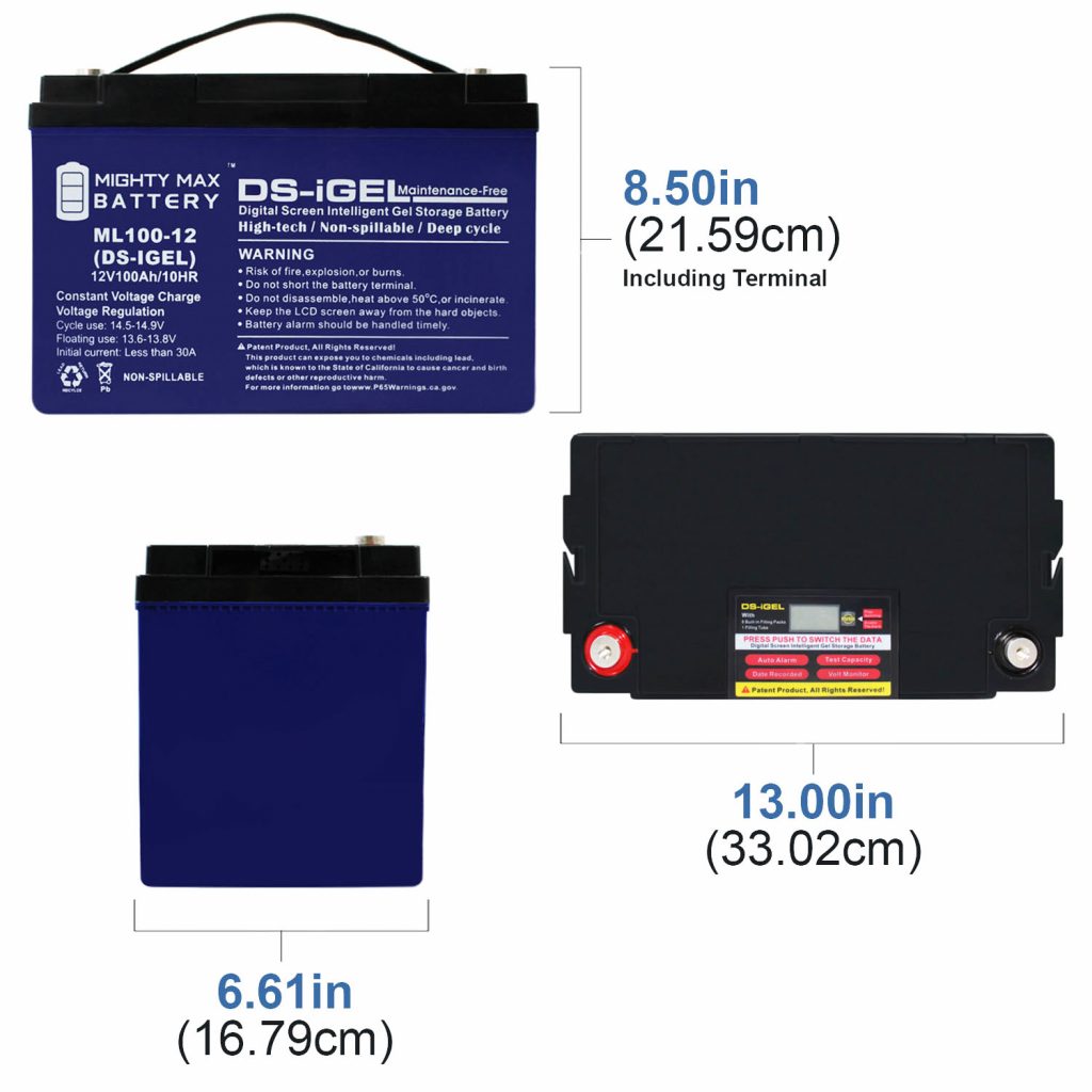 12V 100AH GEL Replacement Battery for Leoch LPC12-100 - MightyMaxBattery
