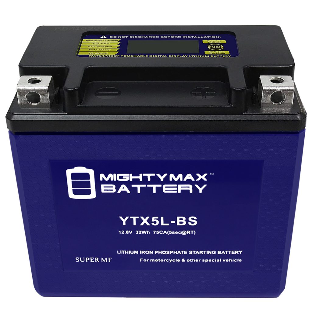 Mighty Max Battery YTX5L-BSLIFEPO4 - 12 Volt 4 AH, 112 CCA, Lithium ...