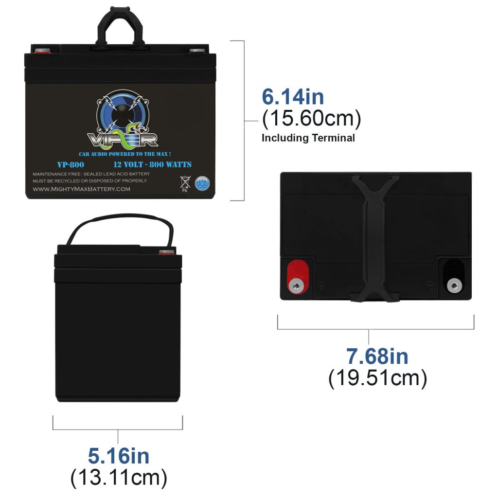 Viper by Mighty Max Battery VP-800 - 12 Volt 35 AH, Internal (INT ...