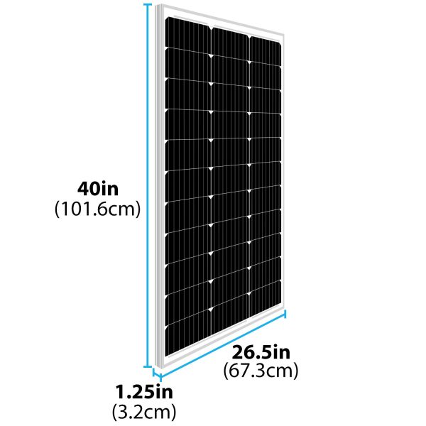100 Watt Monocrystalline Solar Panel - MightyMaxBattery