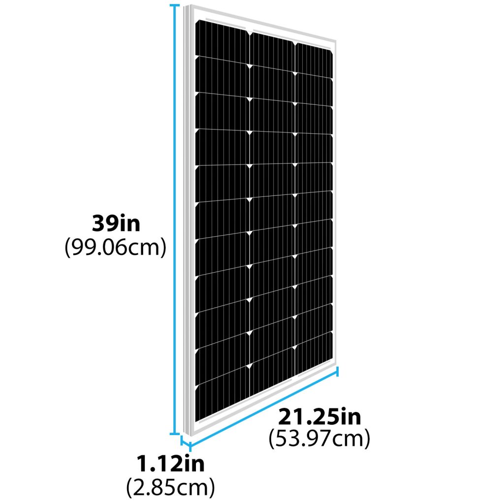100 Watt Monocrystalline Solar Panel - MightyMaxBattery
