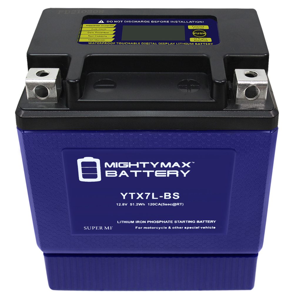 Mighty Max Battery YTX7L-BSLIFEPO4 - 12 Volt 6 AH, 150 CCA, Lithium ...