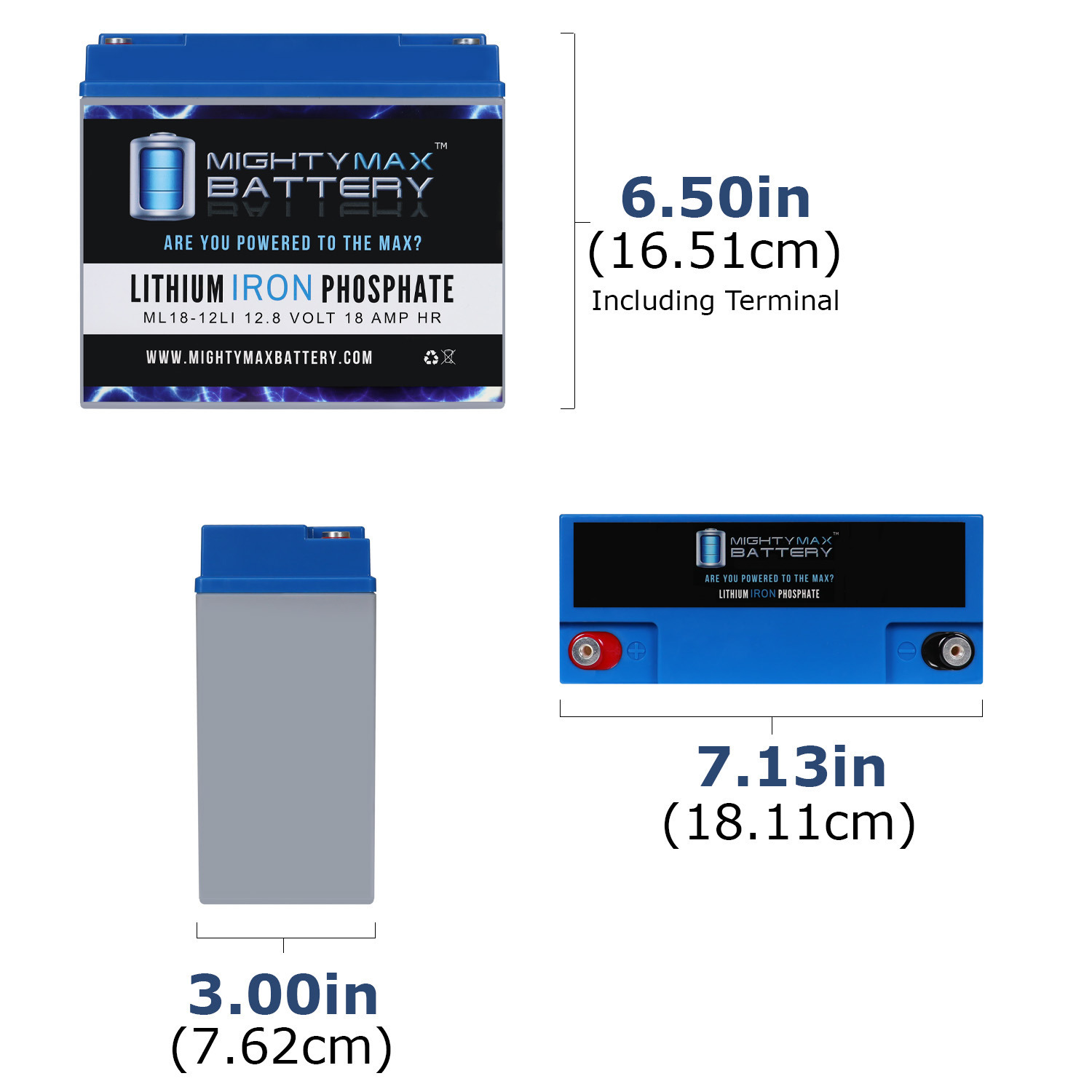 12V 18AH Lithium Replacement Battery for XPower PowerSource 1500 ...