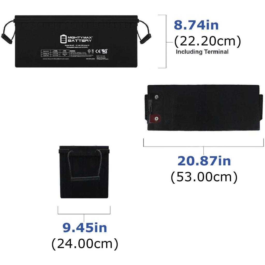 12V 200Ah 4D SLA Replacement Battery for Napa 7266 - MightyMaxBattery