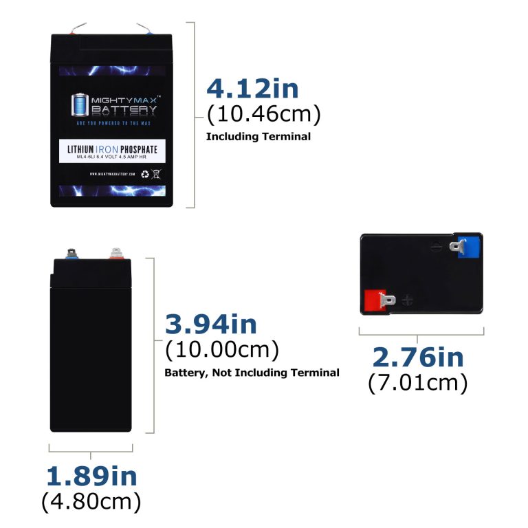 Mighty Max Battery ML4-6LI - 6 Volt 4.5 AH Deep Cycle Lithium Iron ...
