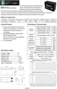 ML9-12 - 12 Volt 9 AH, F2 Terminal, Rechargeable SLA AGM Battery ...