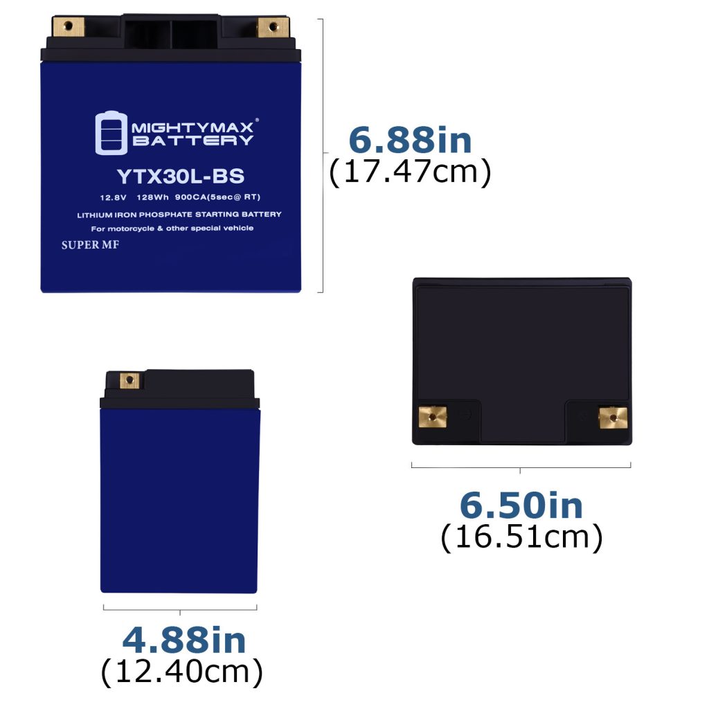Mighty Max Battery YTX30L-BSLIFEPO4 - 12 Volt 30 AH, 680 CCA, Lithium ...
