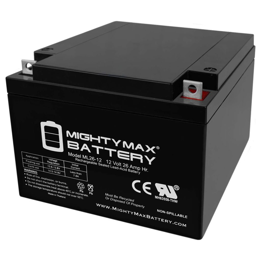 ML12-12 - 12 Volt 12 AH SLA Battery Brand Product, Black - MightyMaxBattery