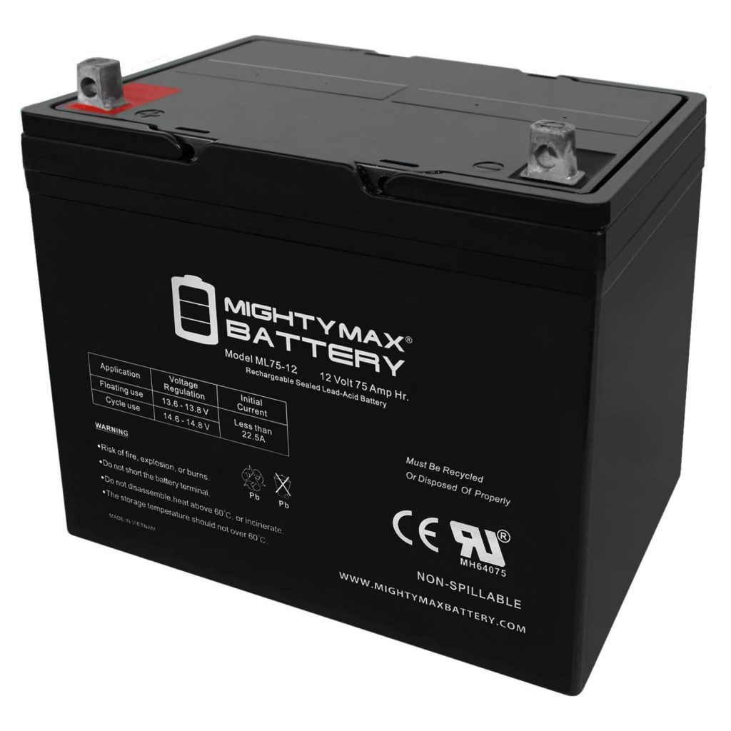 ML12-12 - 12 Volt 12 AH SLA Battery Brand Product, Black - MightyMaxBattery