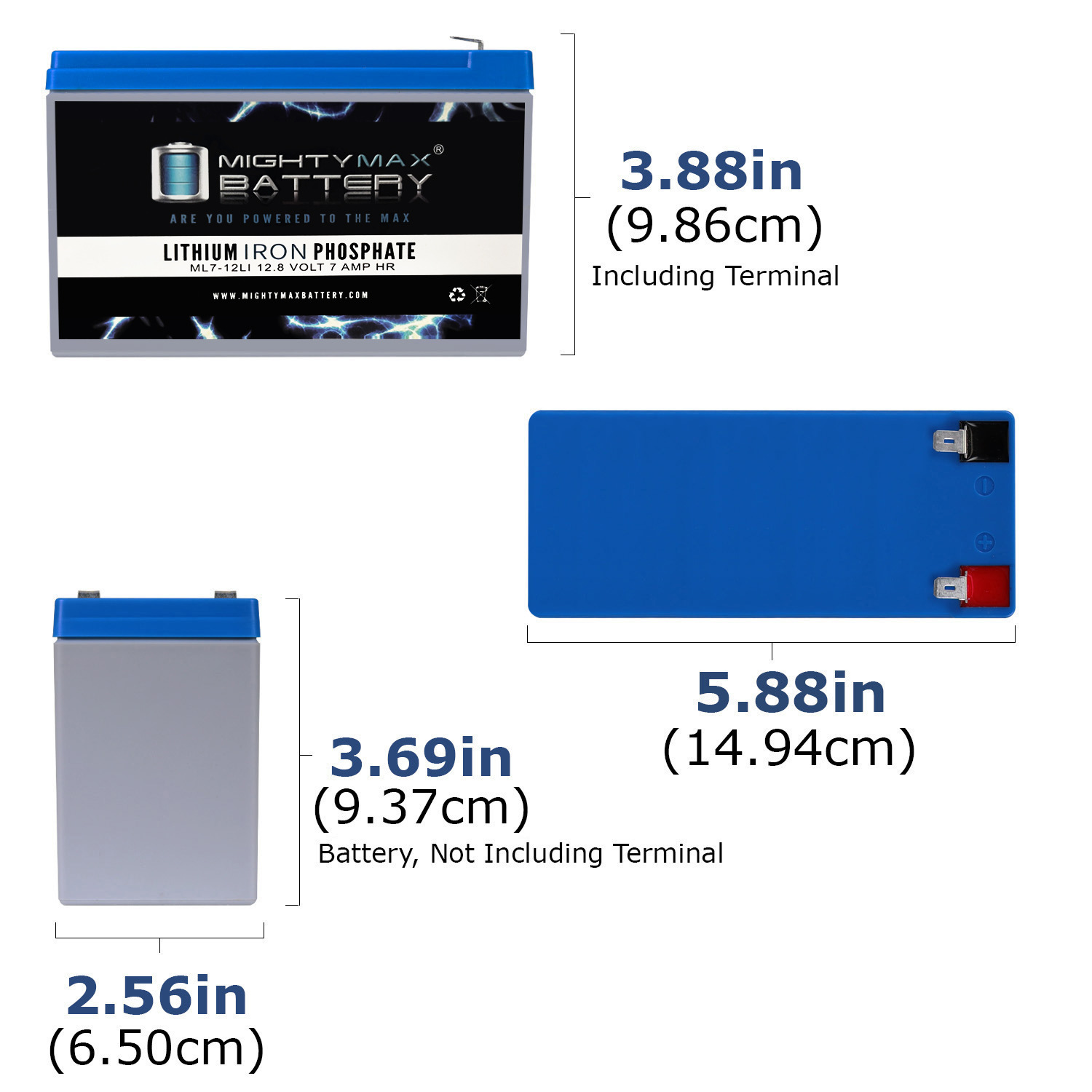 Mighty Max Battery ML7-12LI - 12 Volt 7 AH Deep Cycle Lithium Iron ...