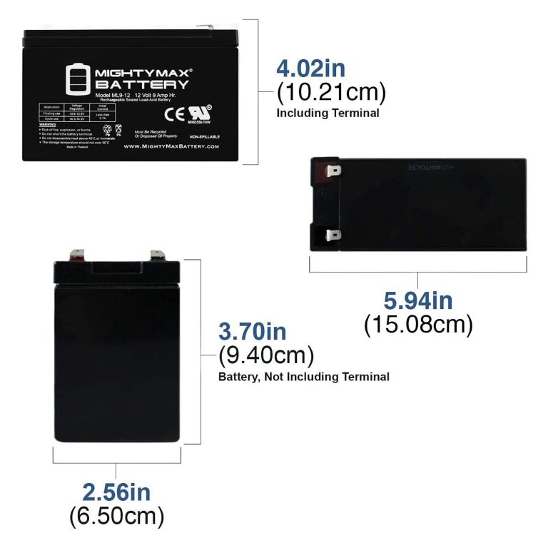 ML9-12 - 12 Volt 9 AH, F2 Terminal, Rechargeable SLA AGM Battery ...