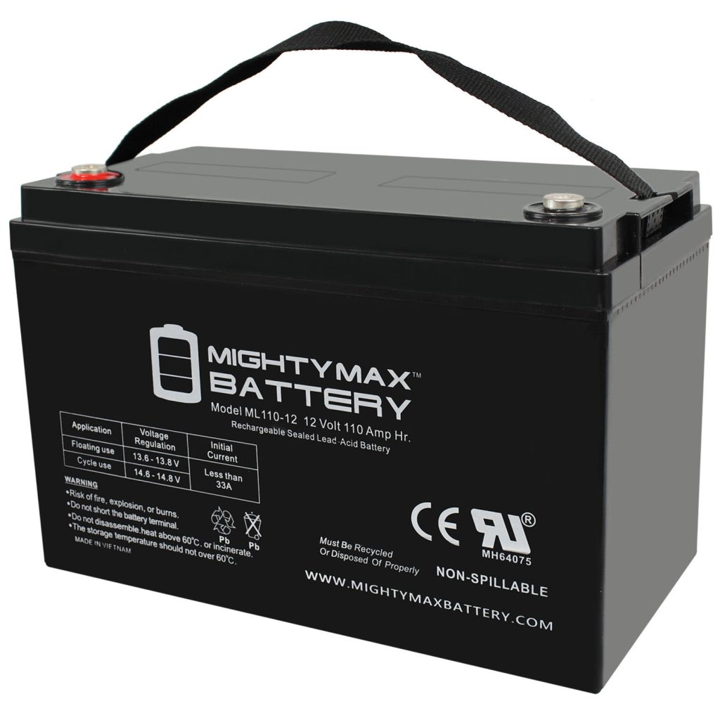 ML12-12 - 12 Volt 12 AH SLA Battery Brand Product, Black - MightyMaxBattery