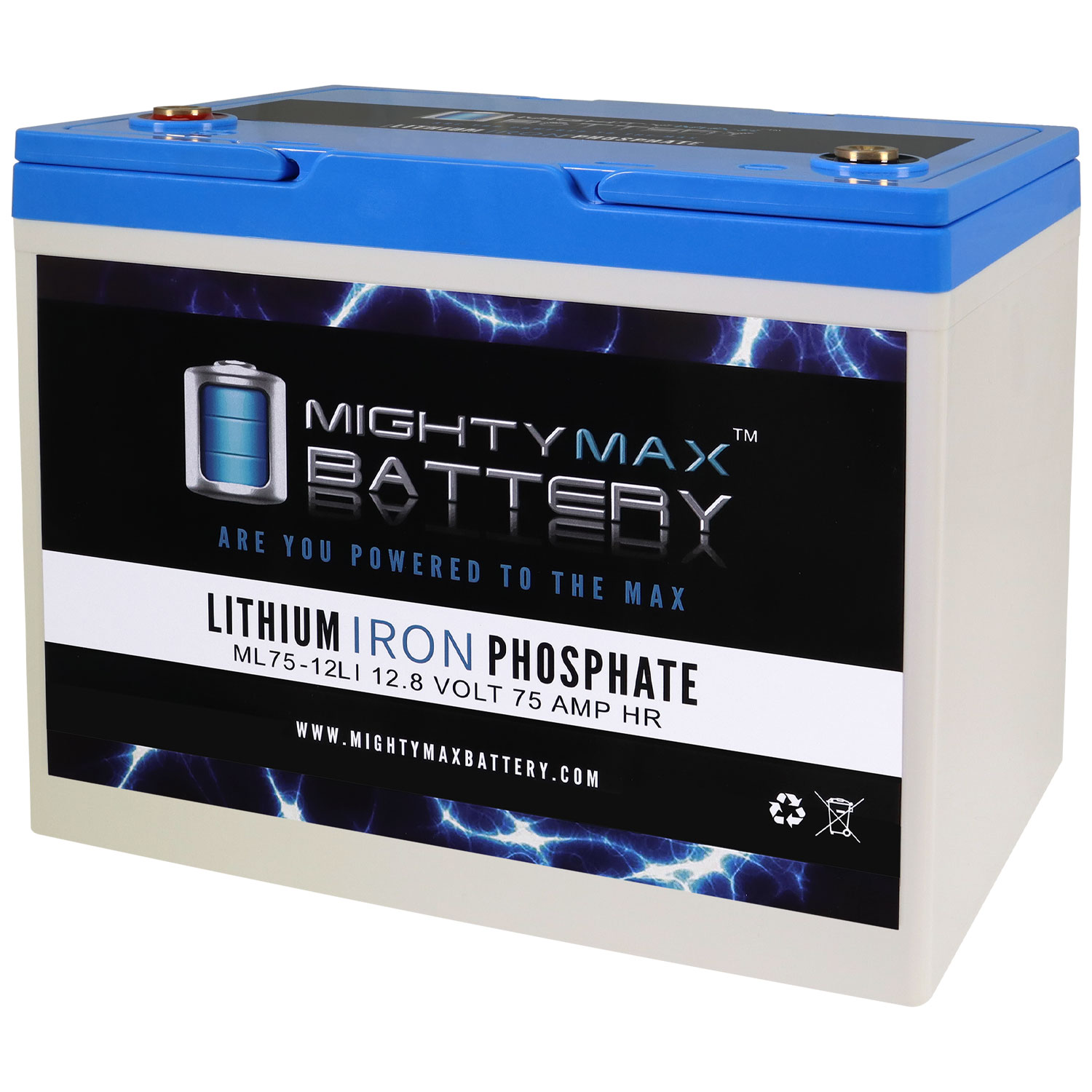 12V 75AH Li Battery for AGM BCI Group 65 Car, Truck - MightyMaxBattery